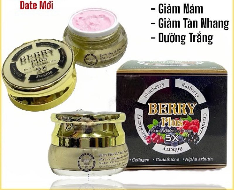 Kem Berry Plus 5X Thái Lan – Mờ Nám, Dưỡng Trắng Da - Đẹp Organic